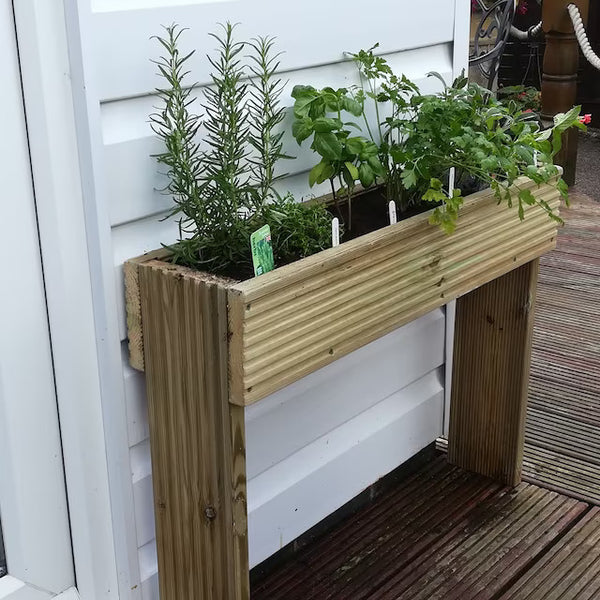 Raised Bed Decking Planter, Wooden Flower Pot, Vegetable Garden, Herb ...
