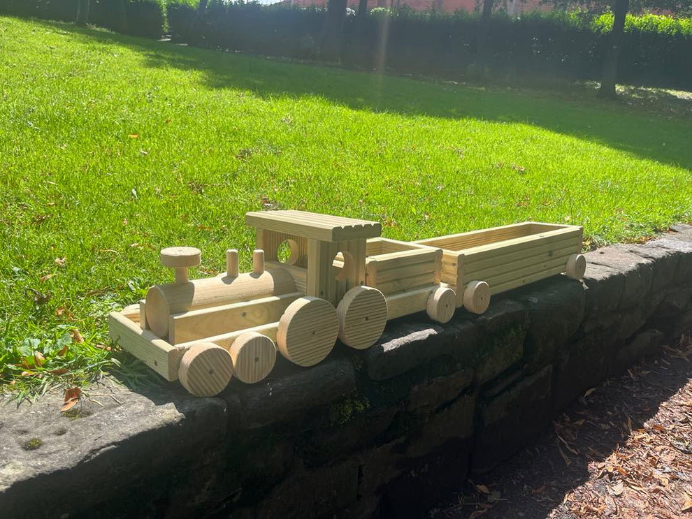 Wooden Train Planter Garden Decoration – MAFRCraft Wooden products